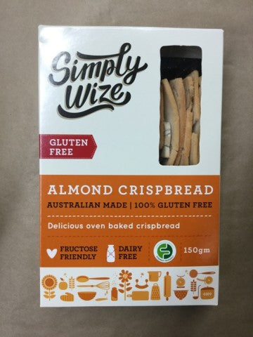 Gluten Free Almond Crispbread | 150g | Simply Wize – YourGrocer